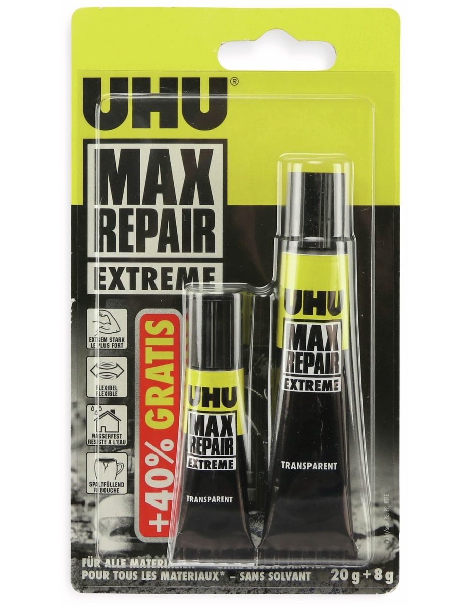 UHU Reparaturkleber MAX REPAIR extreme, 20+8 g online kaufen | Pollin.de