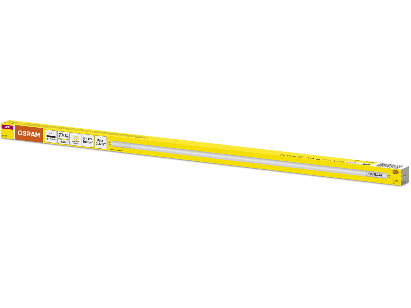OSRAM LED-Röhre, T5, 517mm, G5, EEK: F, 7W, 770lm, 3000K online kaufen | Pollin.de
