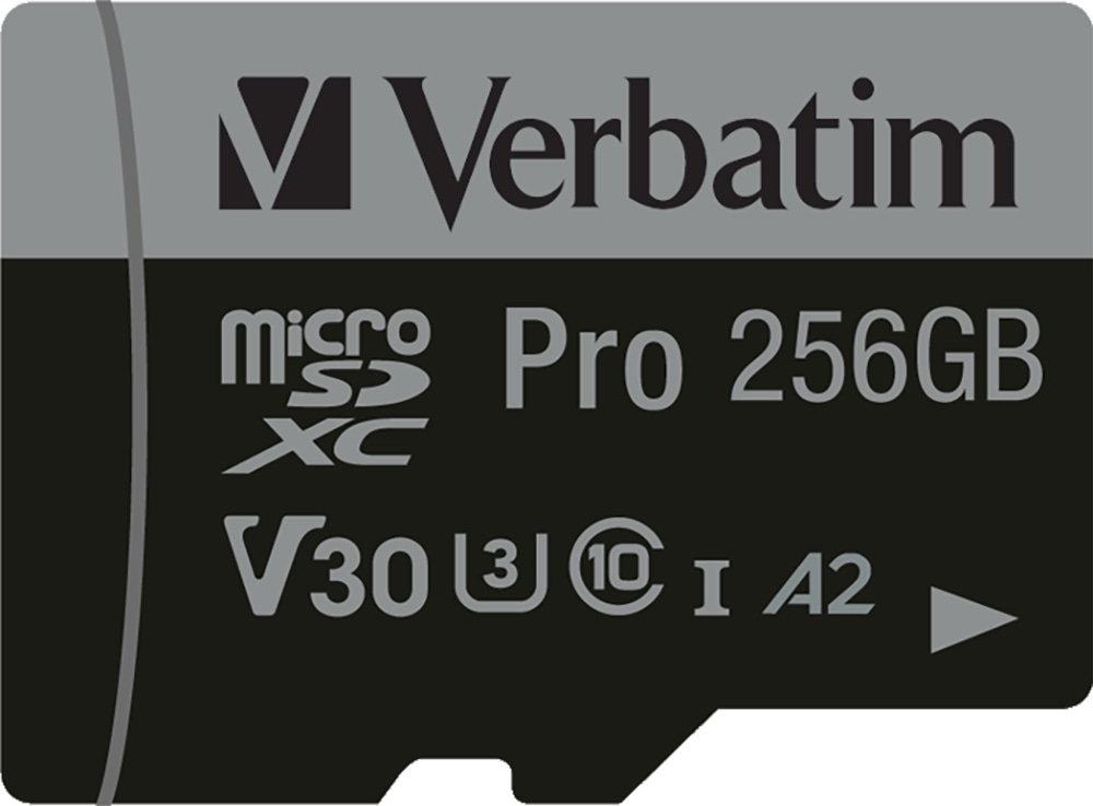 VERBATIM MicroSD-Card Pro, U3, 4K, 256GB | 724931