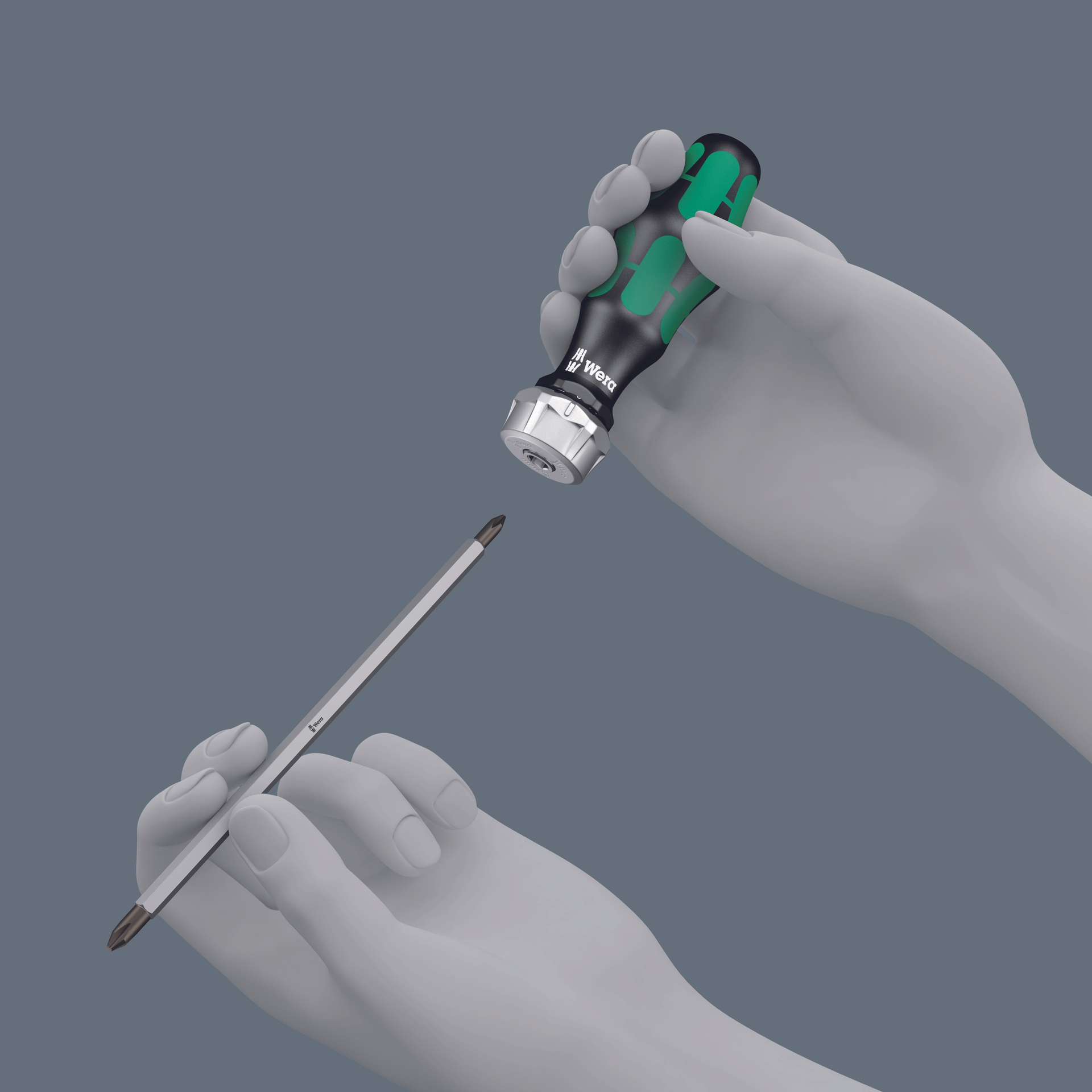 WERA Schraubendreher-Set Kraftform Kompakt Vario RA, 05073665001, 7-teilig