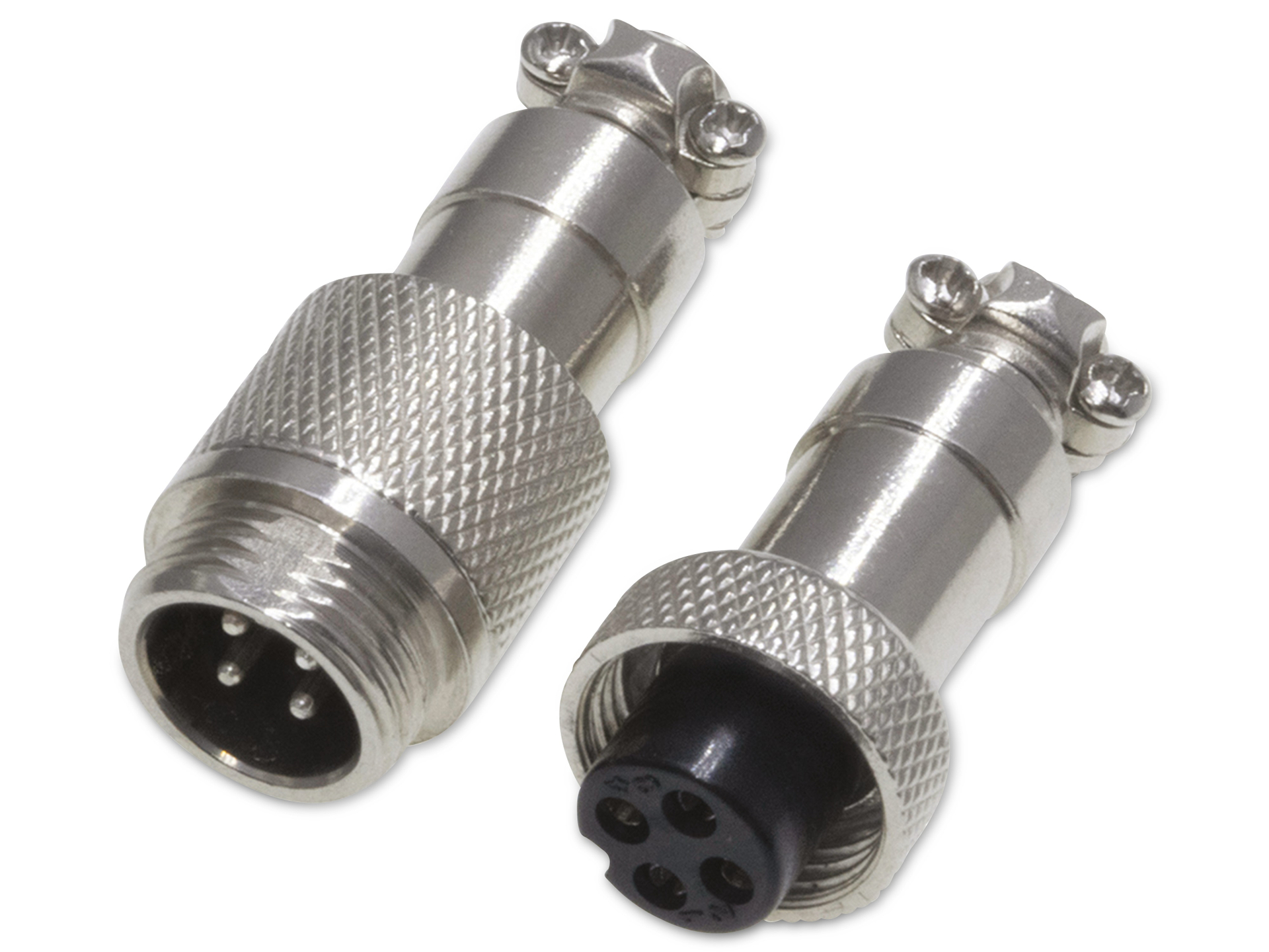 Rundsteckverbinder, 4-polig, 60V, 2A, Lötanschluss, IP55, wire to wire ...